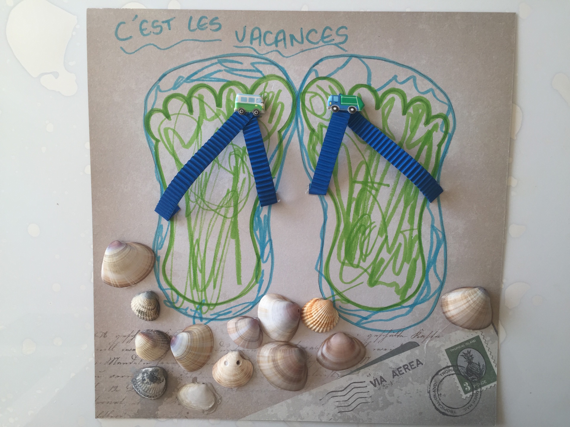 Carte postale estivale, Vive les vacances